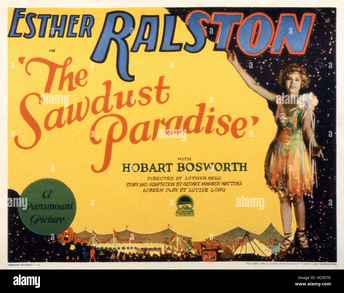 THE SAWDUST PARADISE, US lobbycard, Esther Ralston, 1928 Stock Photo ...