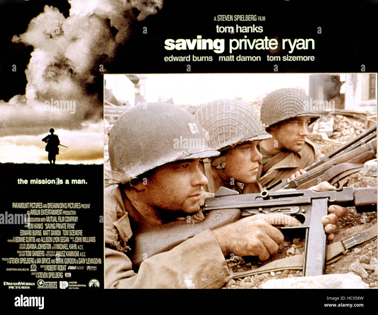 SAVING PRIVATE RYAN, Tom Hanks, Matt Damon, Edward Burns, 1998 Stock ...