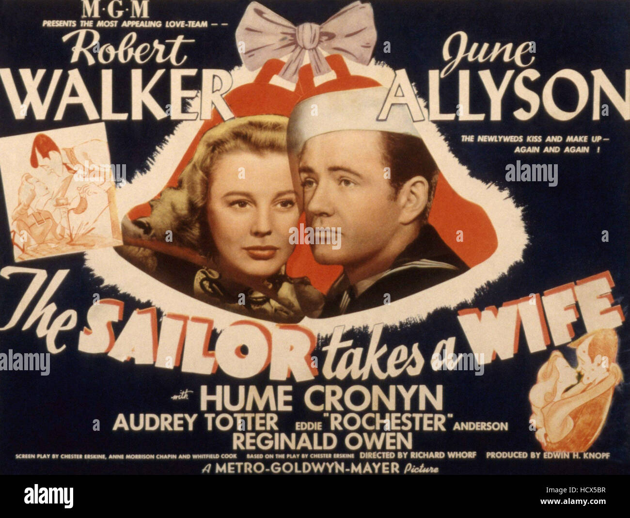 THE SAILOR TAKES A WIFE, June Allyson, Robert Walker, 1945 Stock Photo ...