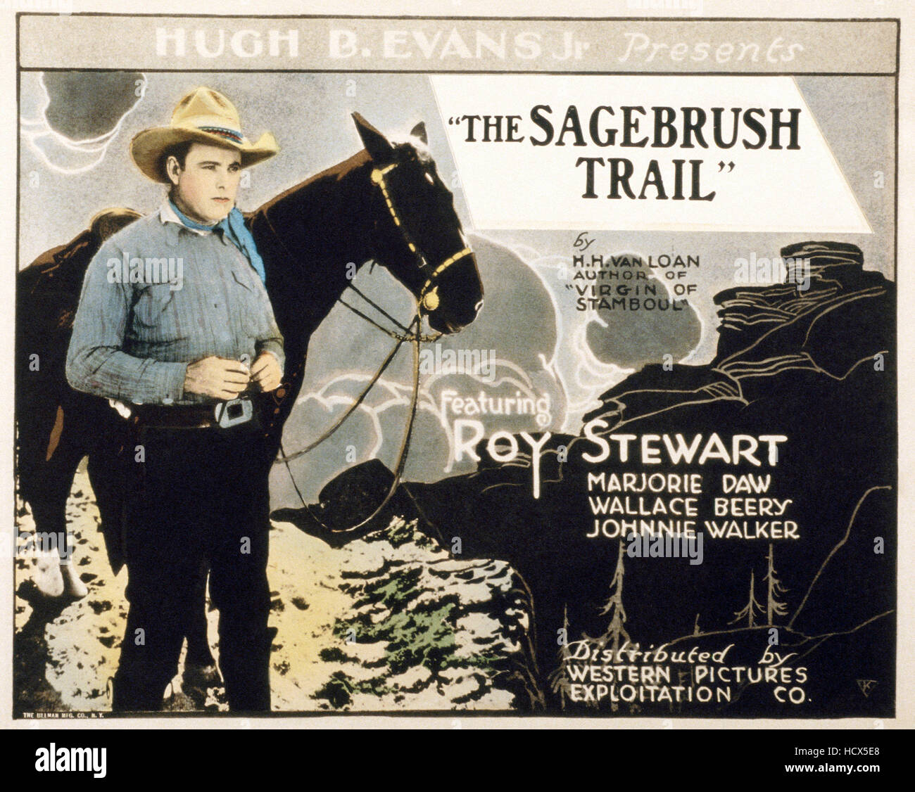THE SAGEBRUSH TRAIL, US poster, Roy Stewart, 1922 Stock Photo - Alamy