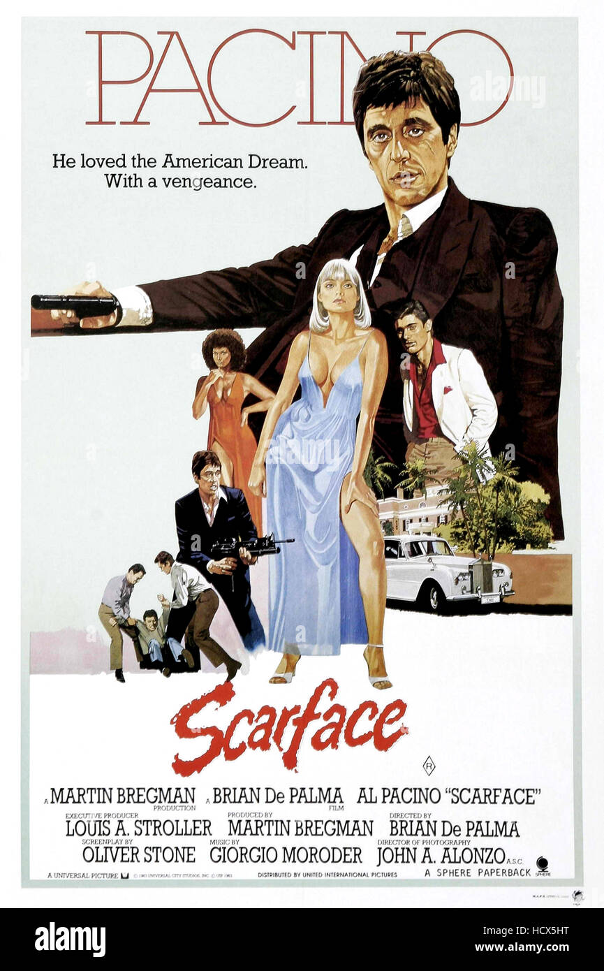 SCARFACE, Al Pacino, Mary Elizabeth Mastrantonio, Michelle Pfeiffer ...