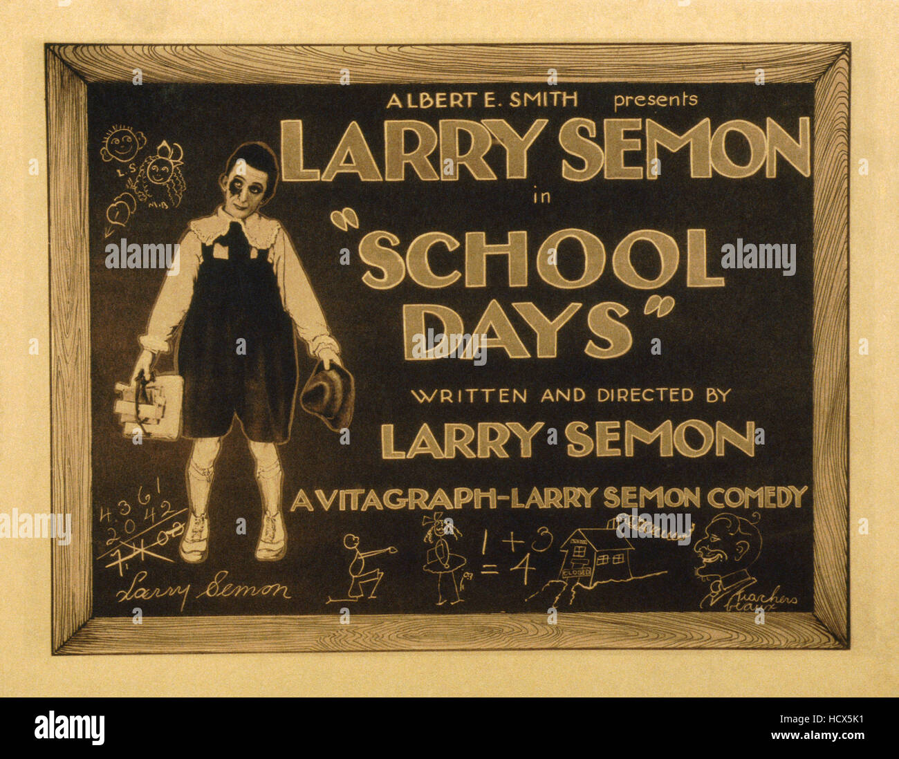 SCHOOL DAYS, US lobbycard, Larry Semon, 1920 Stock Photo - Alamy