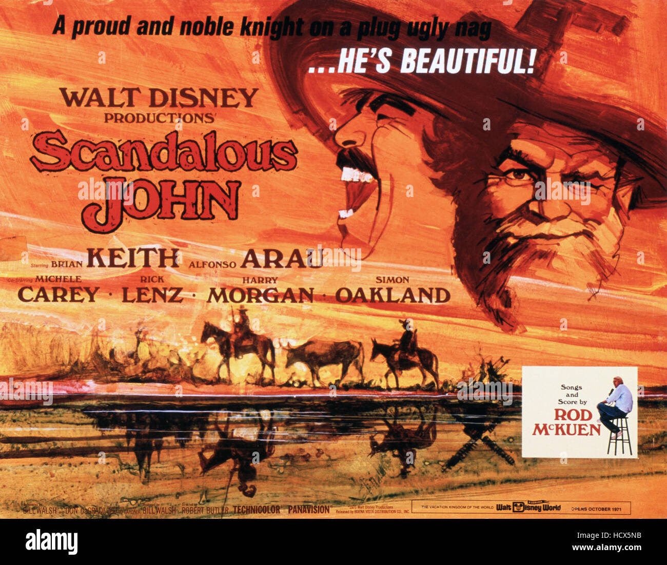 SCANDALOUS JOHN, US poster art, top right: Alfonso Arau, Brian Keith ...