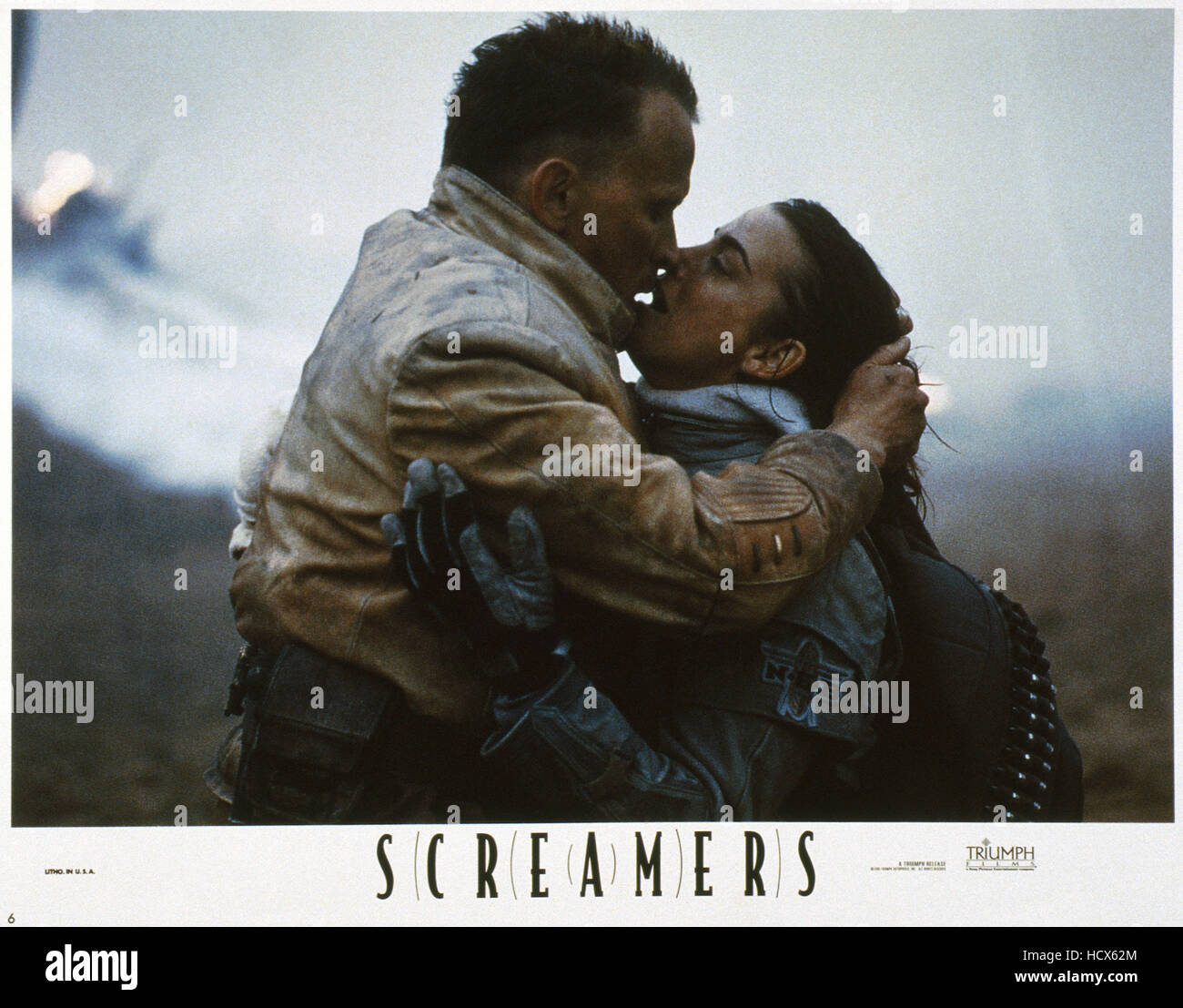 SCREAMERS, US lobbycard, from left: Peter Weller, Jennifer Rubin, 1995 ...