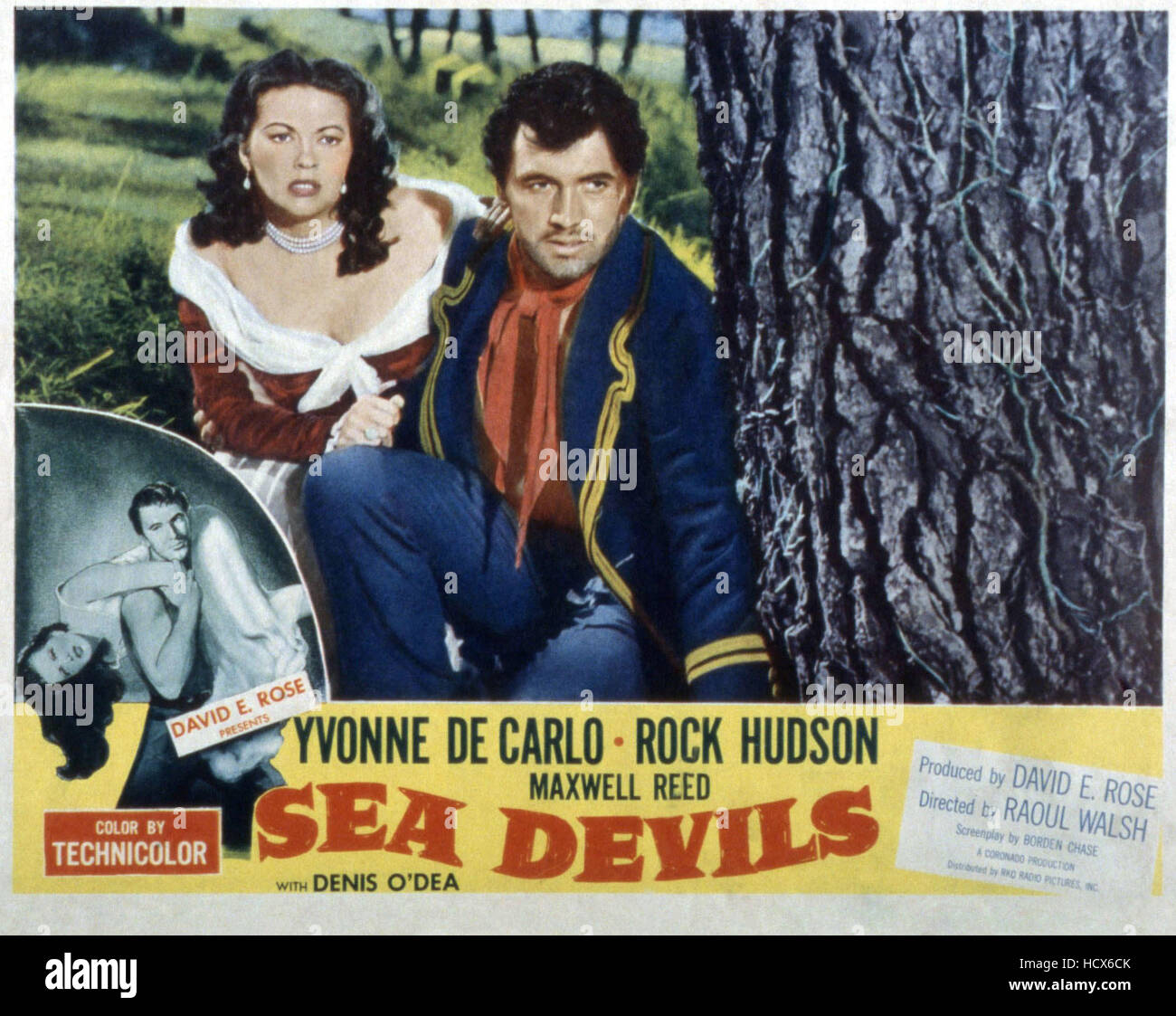 SEA DEVILS, US lobbycard, from left: Yvonne De Carlo, Rock Hudson, 1953 Stock Photo - Alamy
