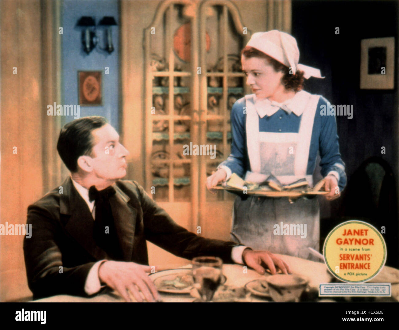 SERVANTS' ENTRANCE, US lobbycard, from left: Ned Sparks, Janet Gaynor ...