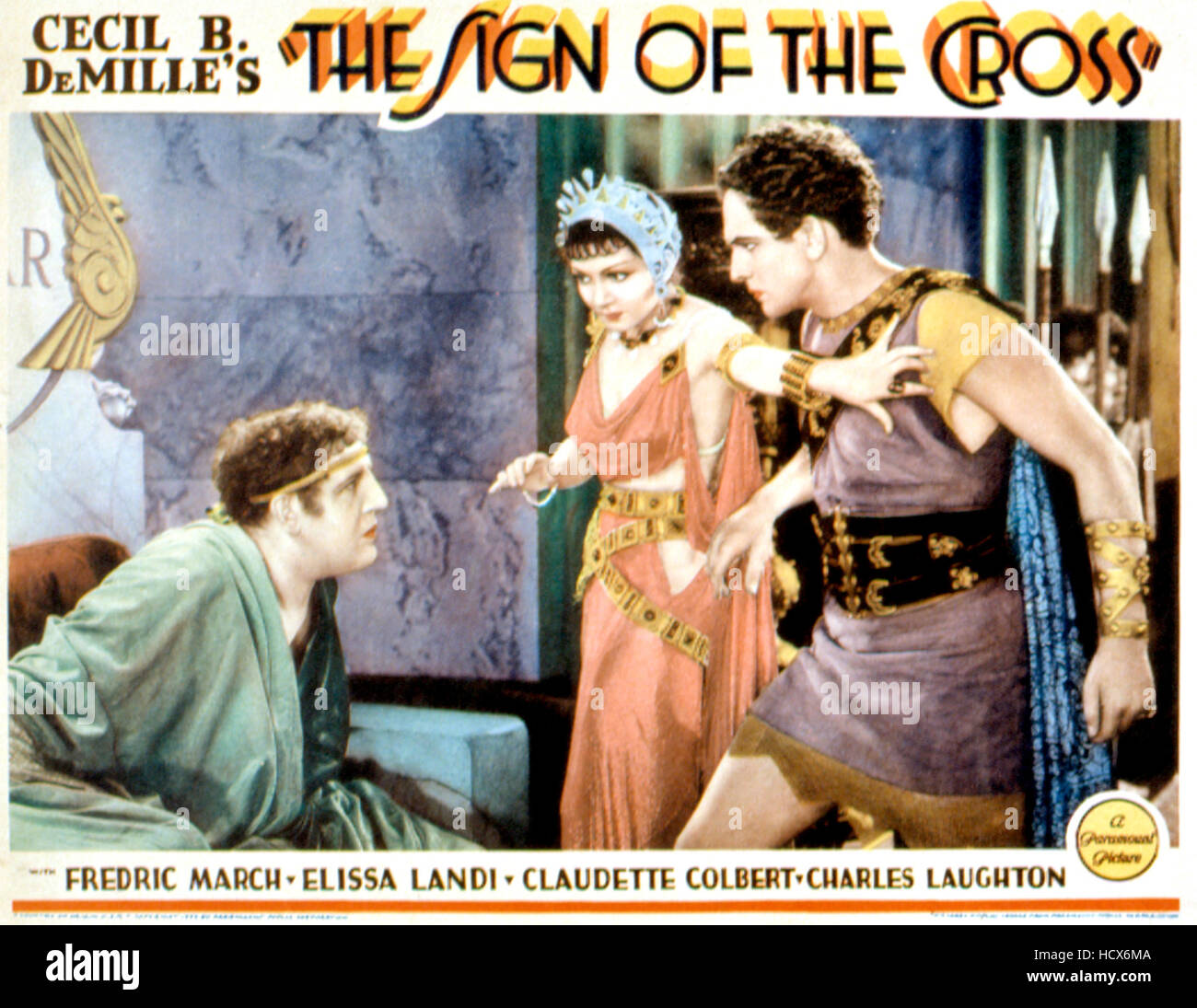 SIGN OF THE CROSS, Charles Laughton, Claudette Colbert, Fredric March ...