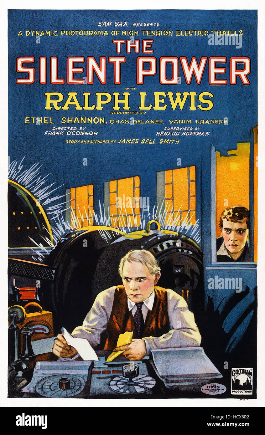 THE SILENT POWER, US poster, Ralph Lewis (front), Charles Delaney, 1926 ...