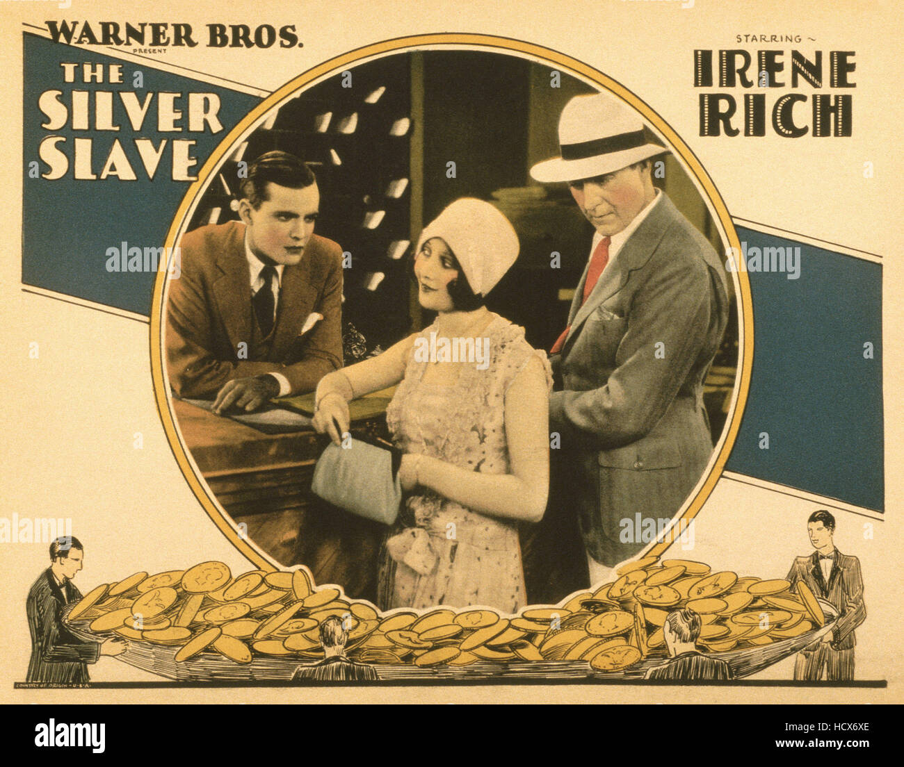 THE SILVER SLAVE, US lobbycard, from left: Carroll Nye, Irene Rich ...