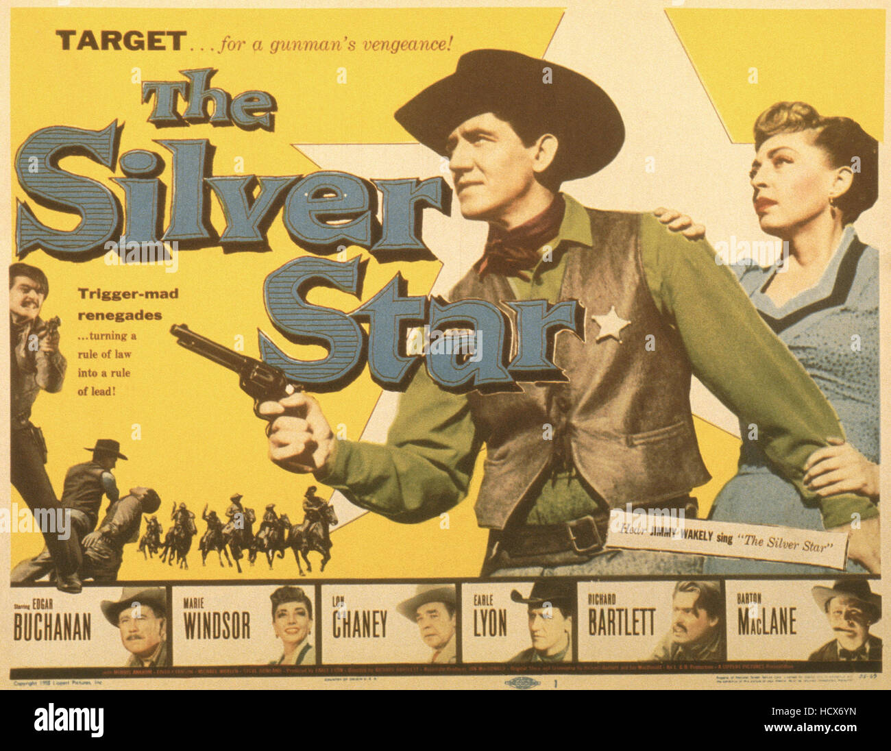 THE SILVER STAR, US poster, top from left: Earle Lyon, Marie Windsor ...
