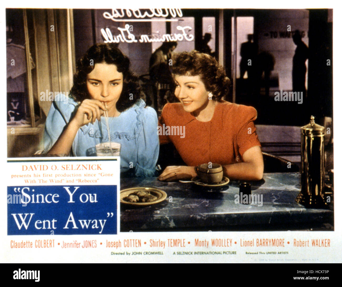 SINCE YOU WENT AWAY, Jennifer Jones, Claudette Colbert, 1944 Stock ...