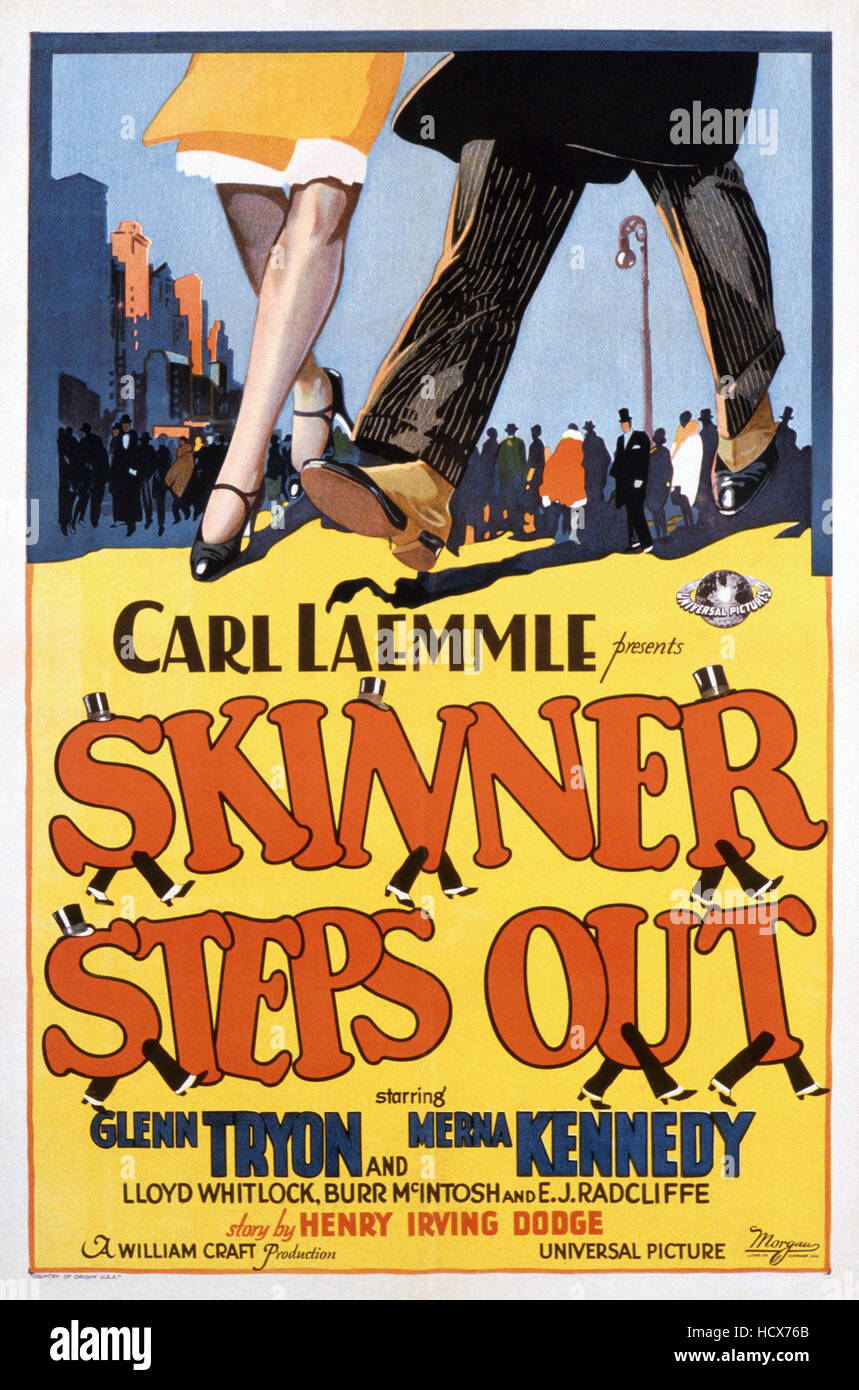 SKINNER STEPS OUT, US poster art, 1929 Stock Photo - Alamy