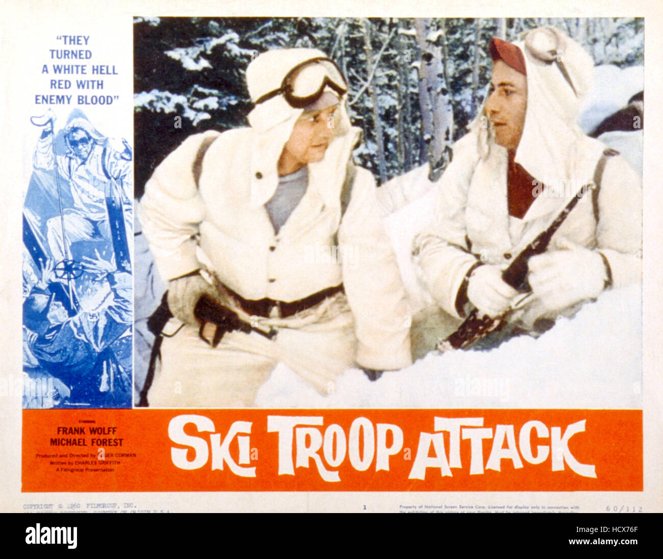 SKI TROOP ATTACK, Frank Wolff, Michael Forest, 1960 Stock Photo - Alamy