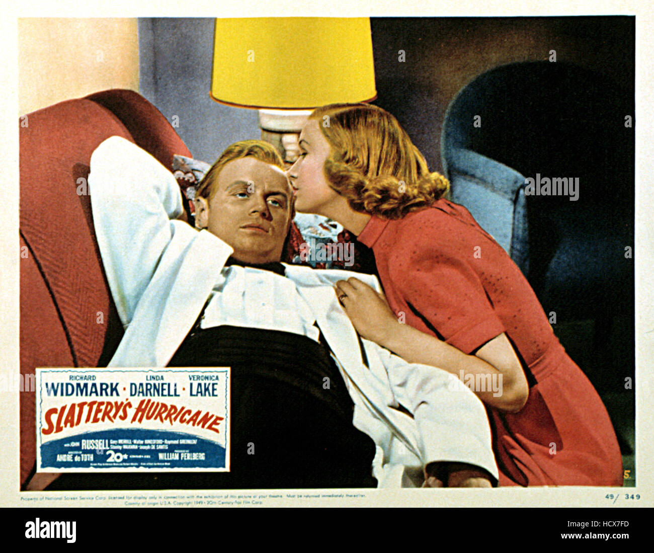 SLATTERY'S HURRICANE, US lobbycard, from left: Richard Widmark, Veronica Lake, 1949. TM and ...