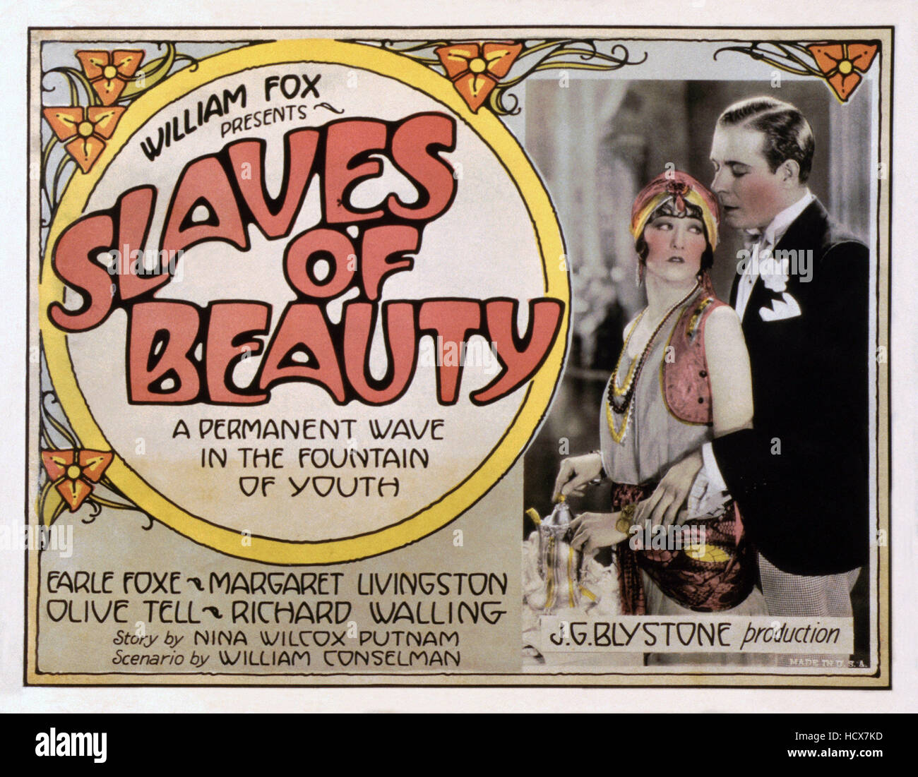 SLAVES OF BEAUTY, US lobbycard, from left: Margaret Livingston, Earle ...