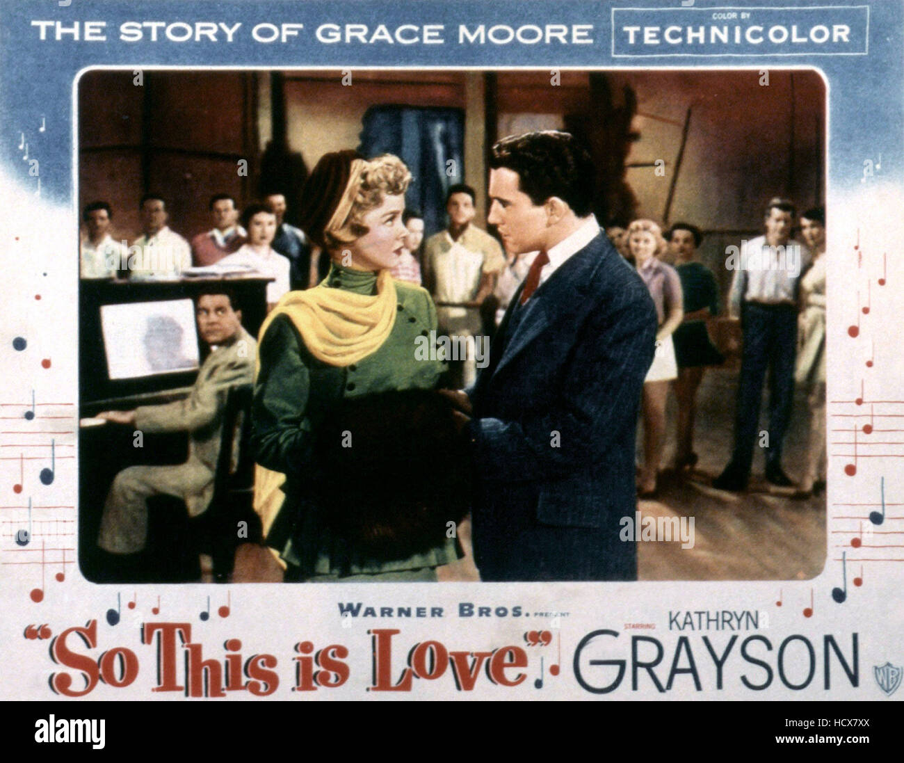 SO THIS IS LOVE, US lobbycard, from left: Kathryn Grayson, Merv Griffin, 1953 Stock Photo - Alamy