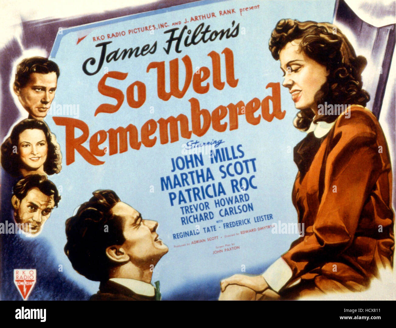 SO WELL REMEMBERED, US poster, from left: John Mills, Martha Scott ...