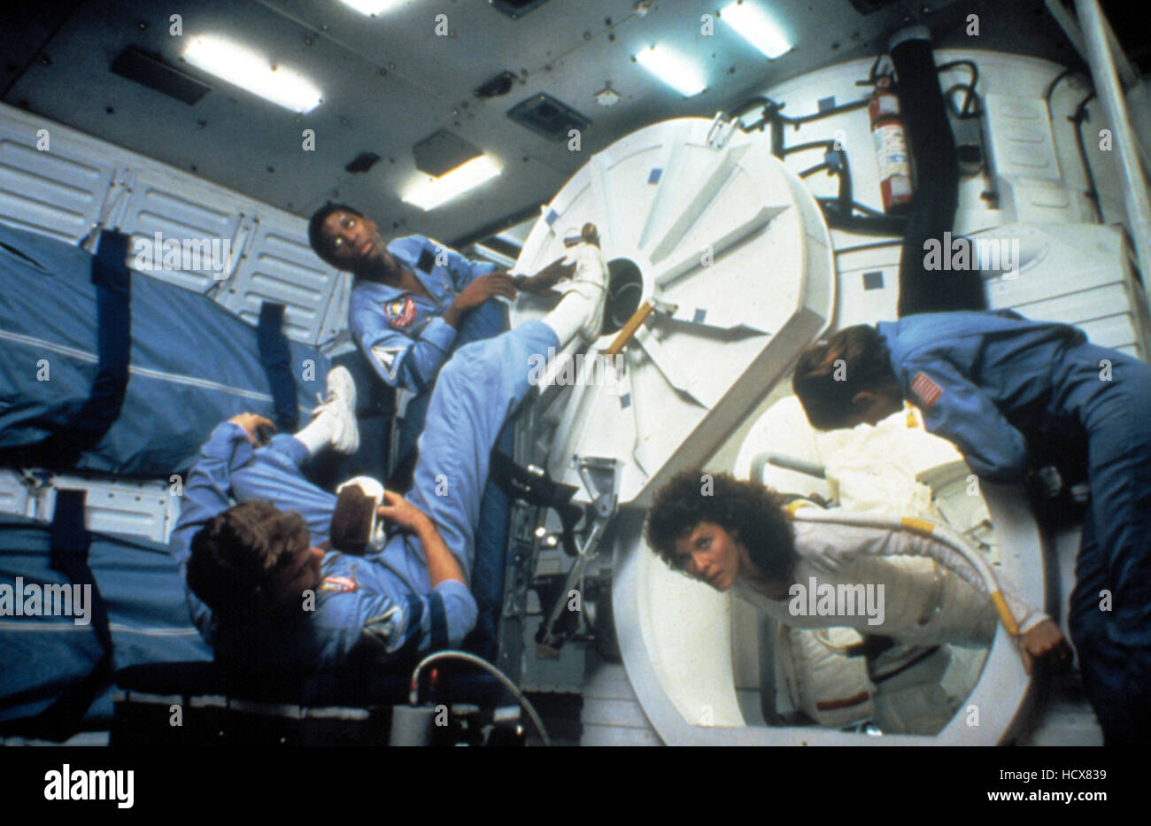 SPACECAMP, Larry B. Scott, Tate Donovan, Kate Capshaw and Lea Thompson, 1986 Stock Photo - Alamy