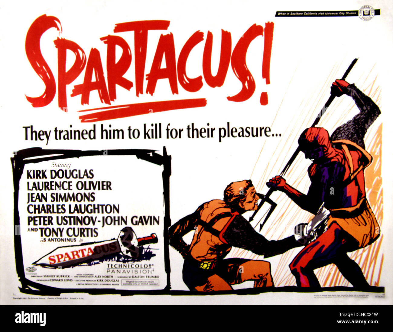 SPARTACUS, Kirk Douglas, Woody Strode, 1960 Stock Photo - Alamy