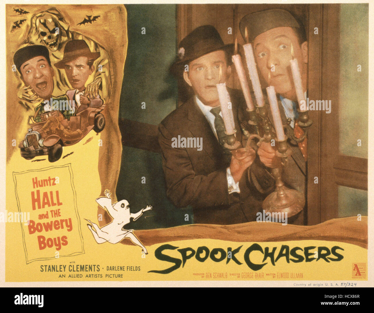 SPOOK CHASERS, US lobbycard, from left: Huntz Hall, Stanley Clements ...