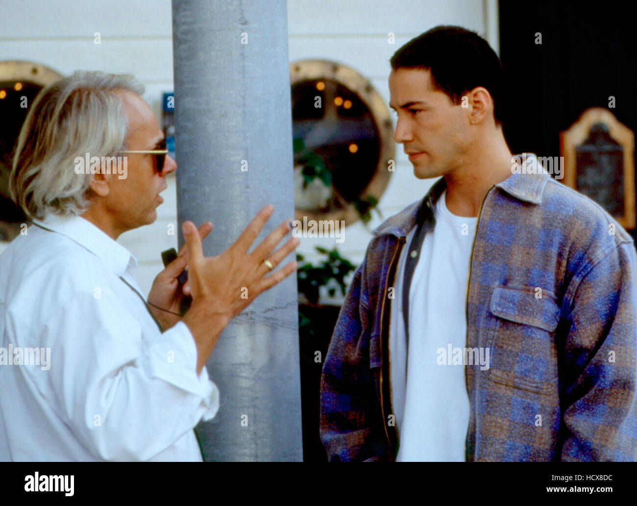 SPEED, director Jan de Bont, Keanu Reeves, on set, 1994, TM and ...