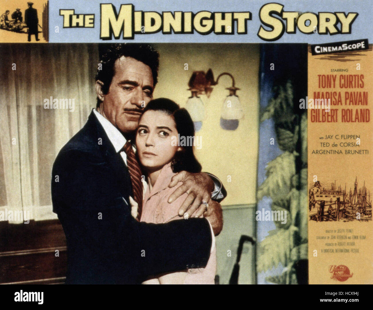 THE MIDNIGHT STORY, Gilbert Roland, Marisa Pavan, 1957 Stock Photo - Alamy