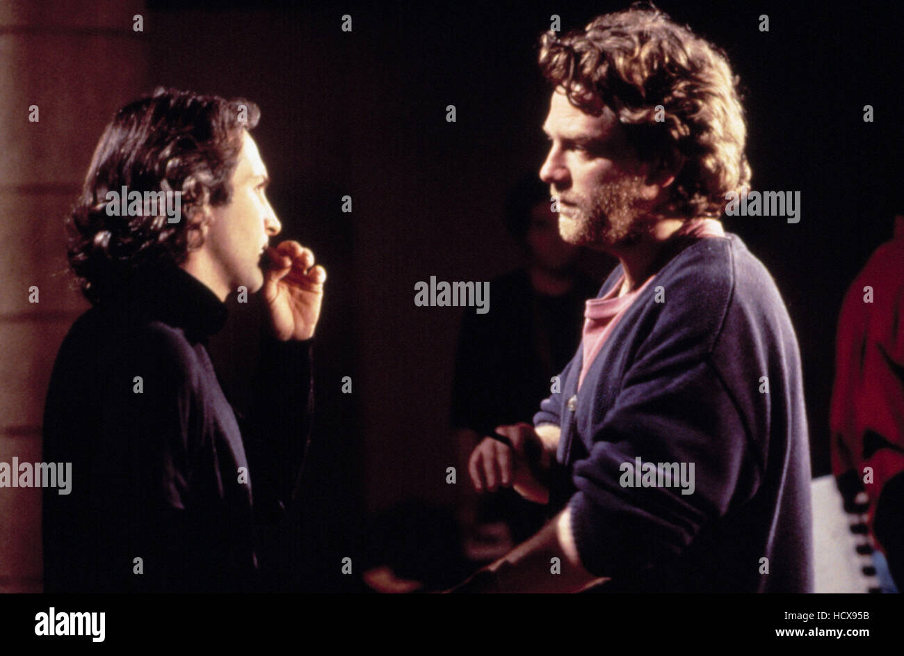 A MIDWINTER'S TALE, director Kenneth Branagh with Michael Maloney, 1996 ...