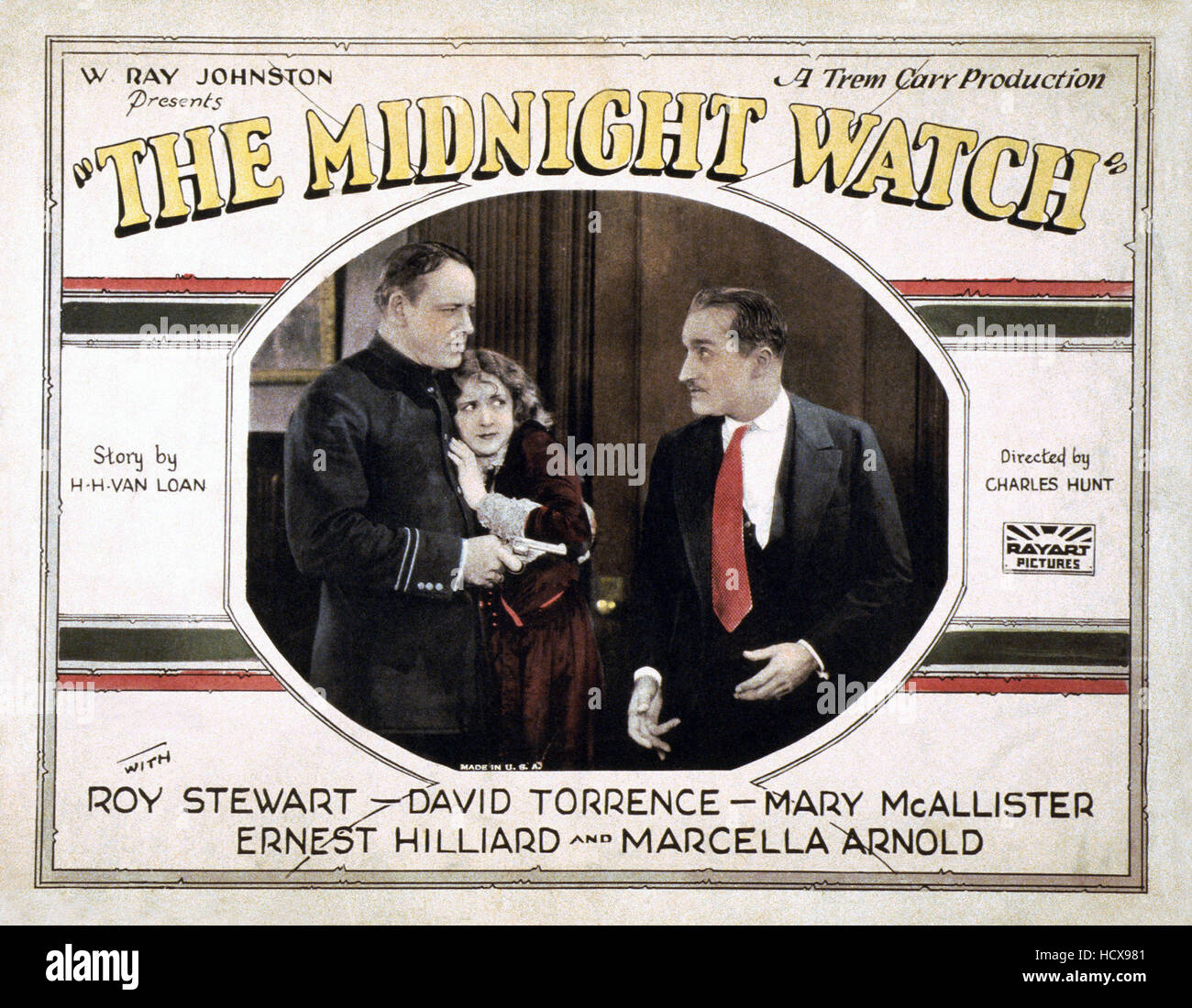 THE MIDNIGHT WATCH, US lobbycard, Roy Stewart, Mary McAllister, Ernest ...