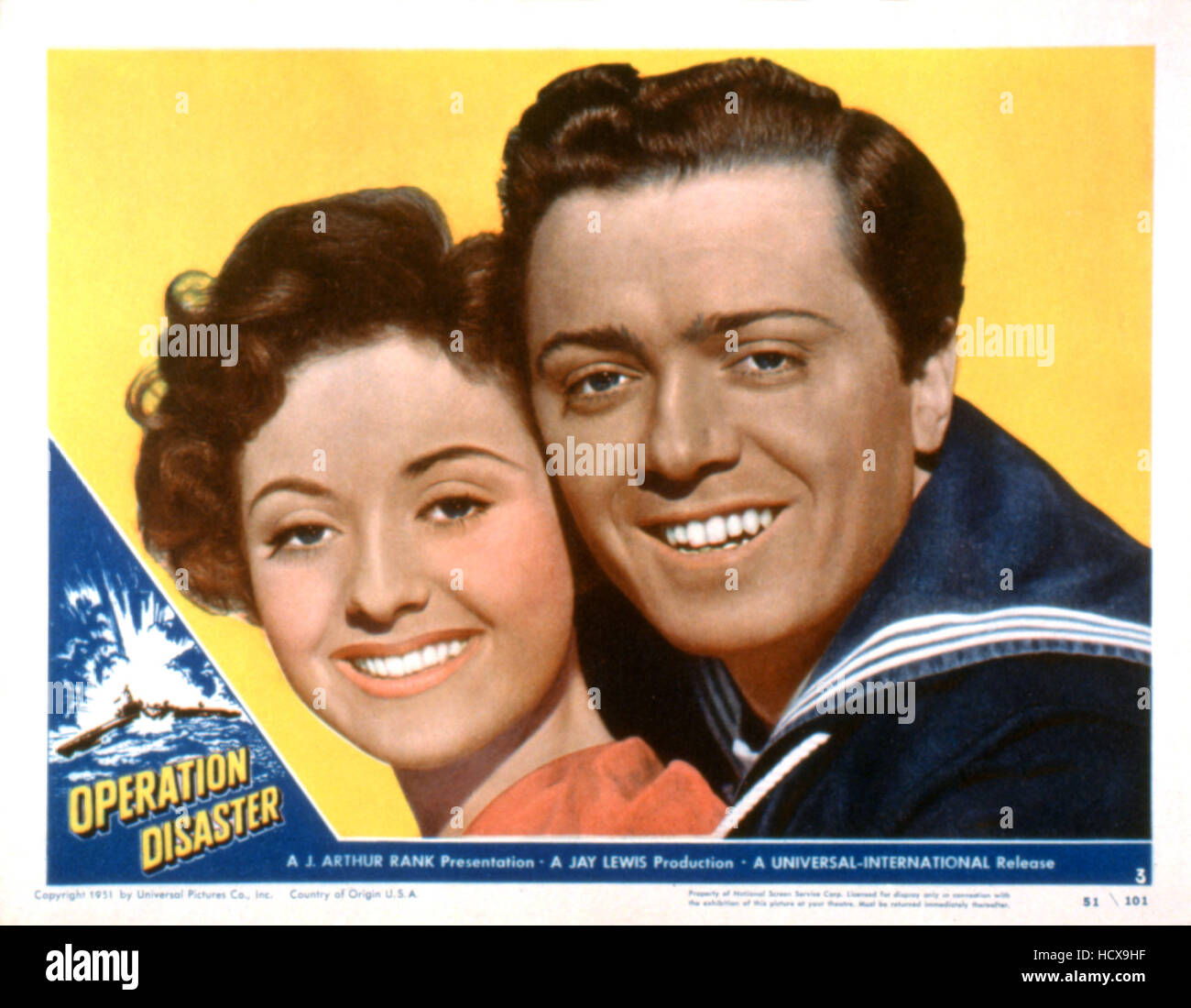 MORNING DEPARTURE, (aka OPERATION DISASTER), US lobbycard, from left ...