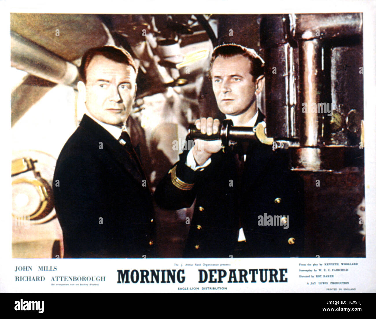 MORNING DEPARTURE, (aka OPERATION DISASTER), US lobbycard, from left ...