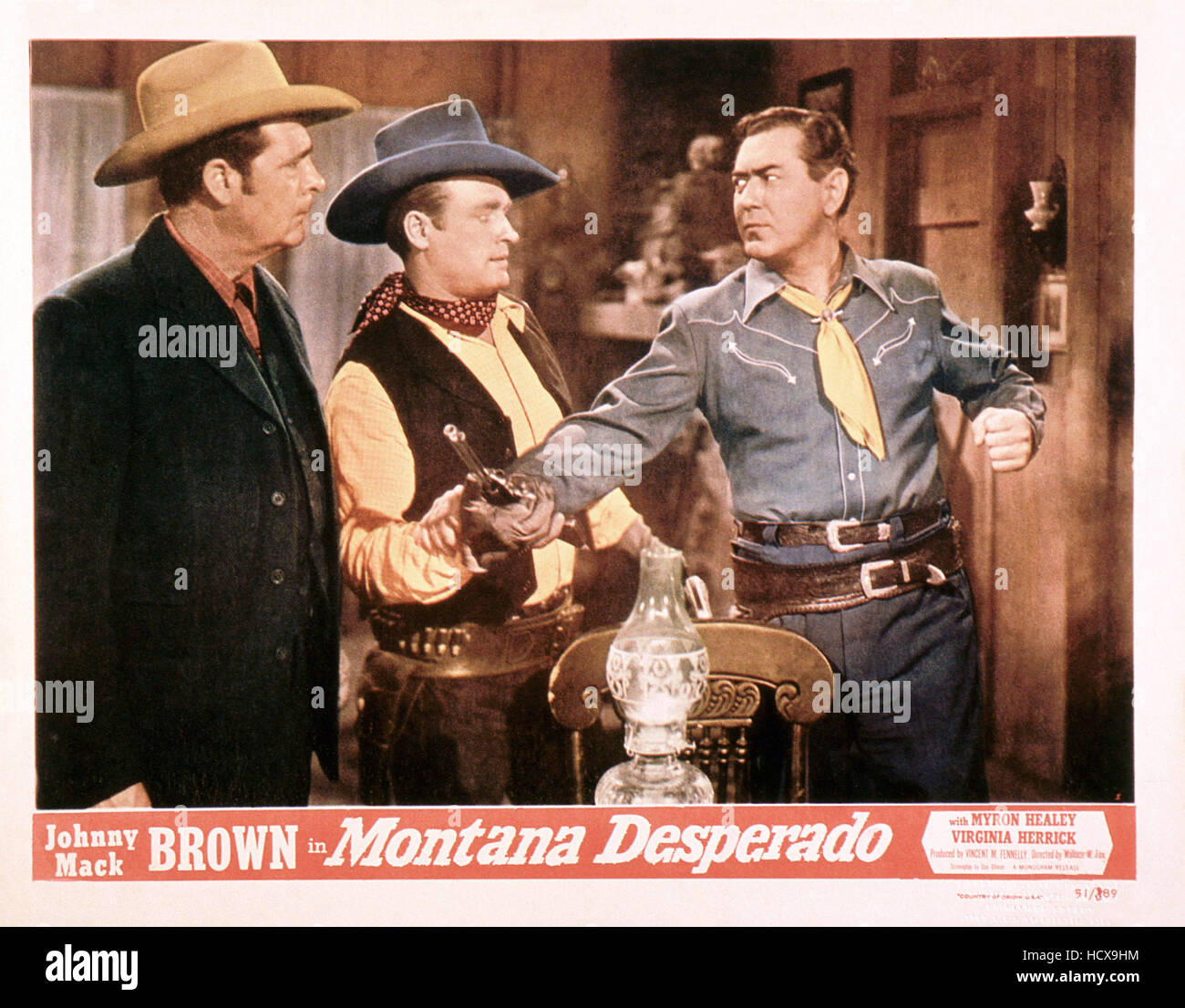 MONTANA DESPERADO, from left: Edmund Cobb, Marshall Reed, Johnny Mack ...