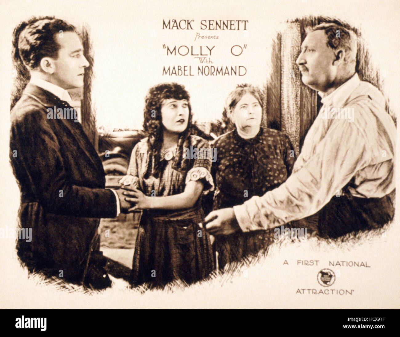 MOLLY O', from left: Jack Mulhall, Mabel Normand, Anna Dodge, George ...