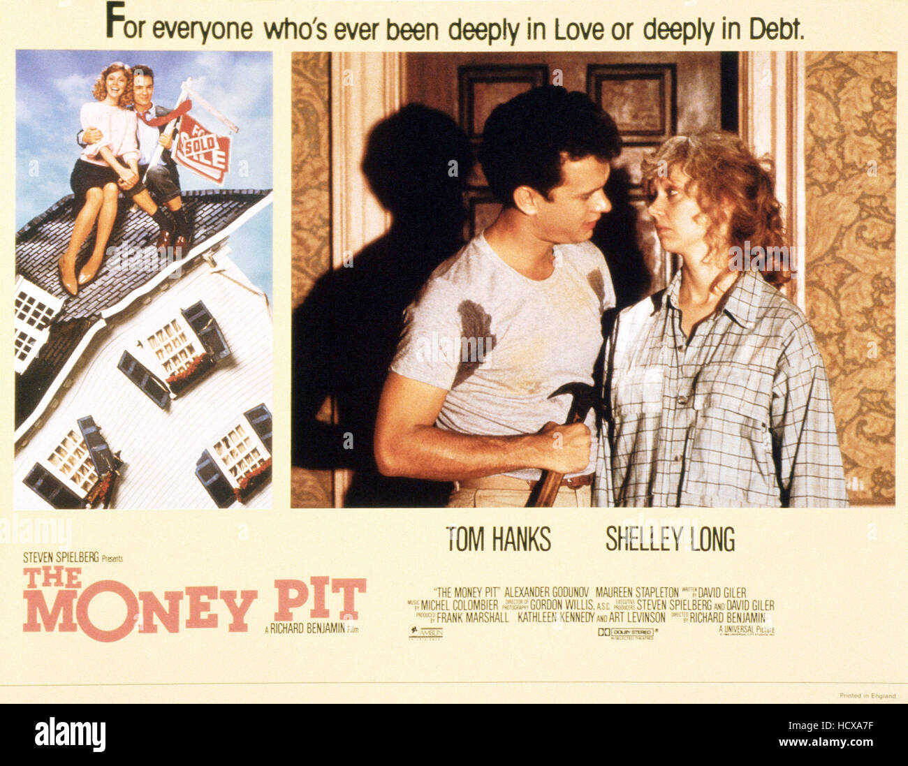 THE MONEY PIT, center from left: Tom Hanks, Shelley Long, 1986 ...