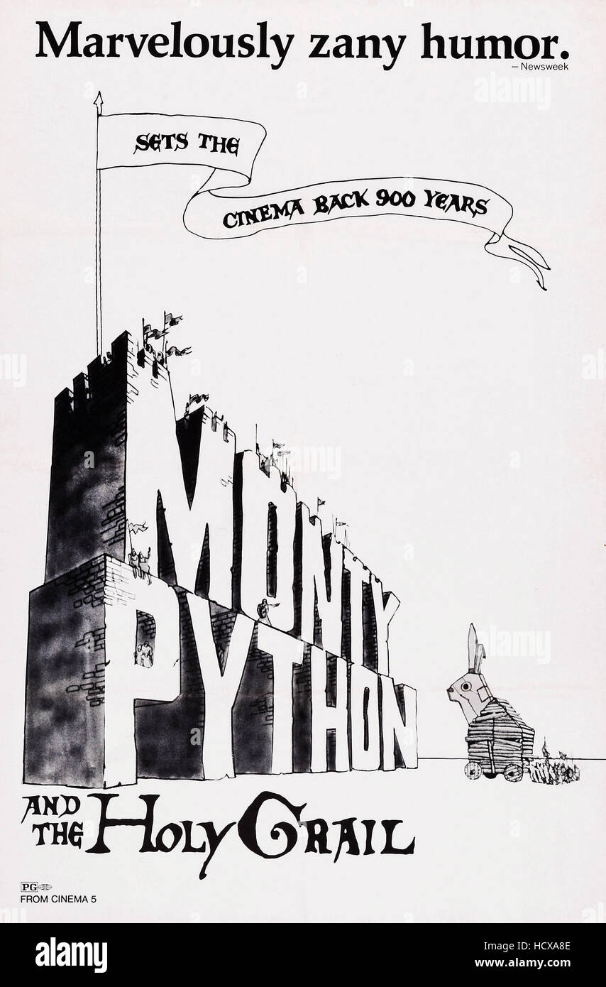 MONTY PYTHON AND THE HOLY GRAIL, poster art, 1975. ©Python Pictures ...