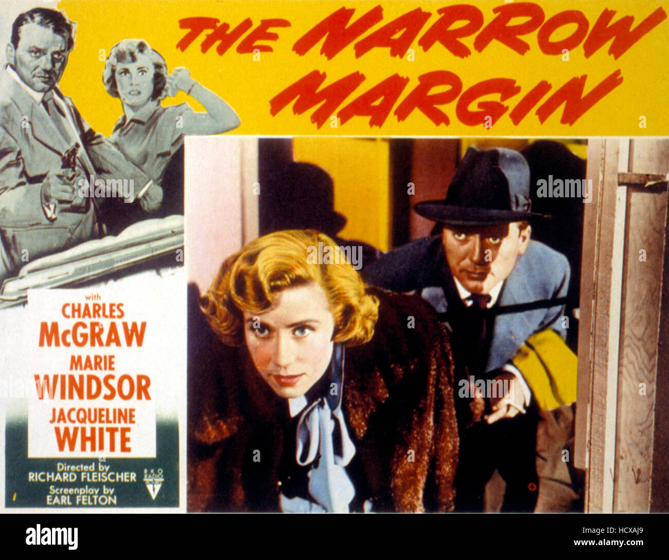 THE NARROW MARGIN, Poster art, Charles McGraw, Jacqueline White, 1952 ...