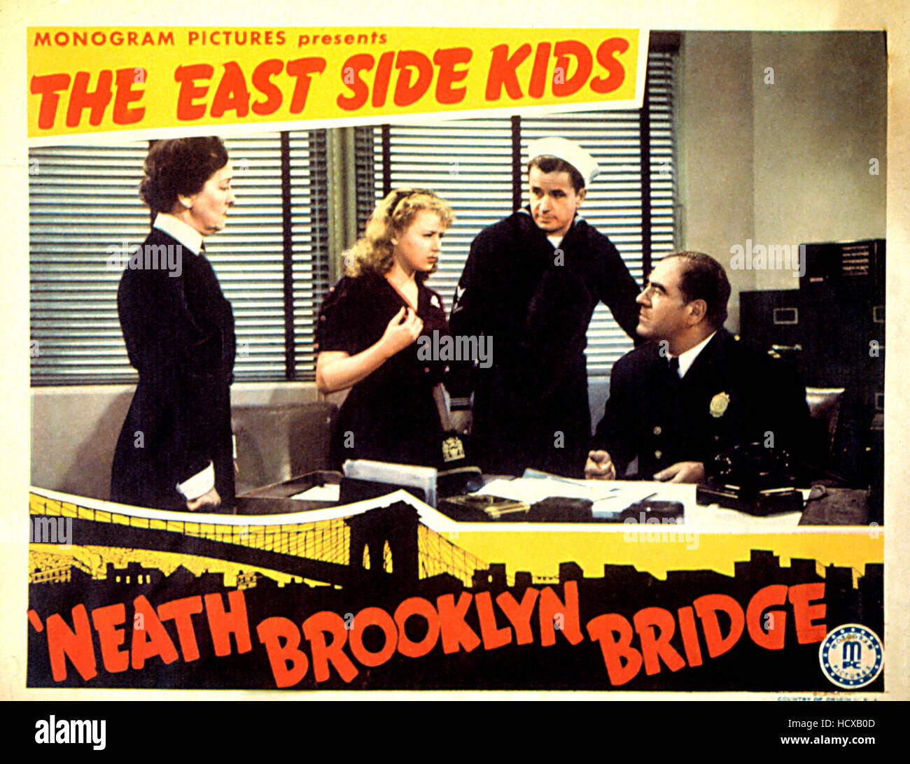 'NEATH BROOKLYN BRIDGE, Ann Gillis, Noah Beery, Jr., 1942 Stock Photo - Alamy