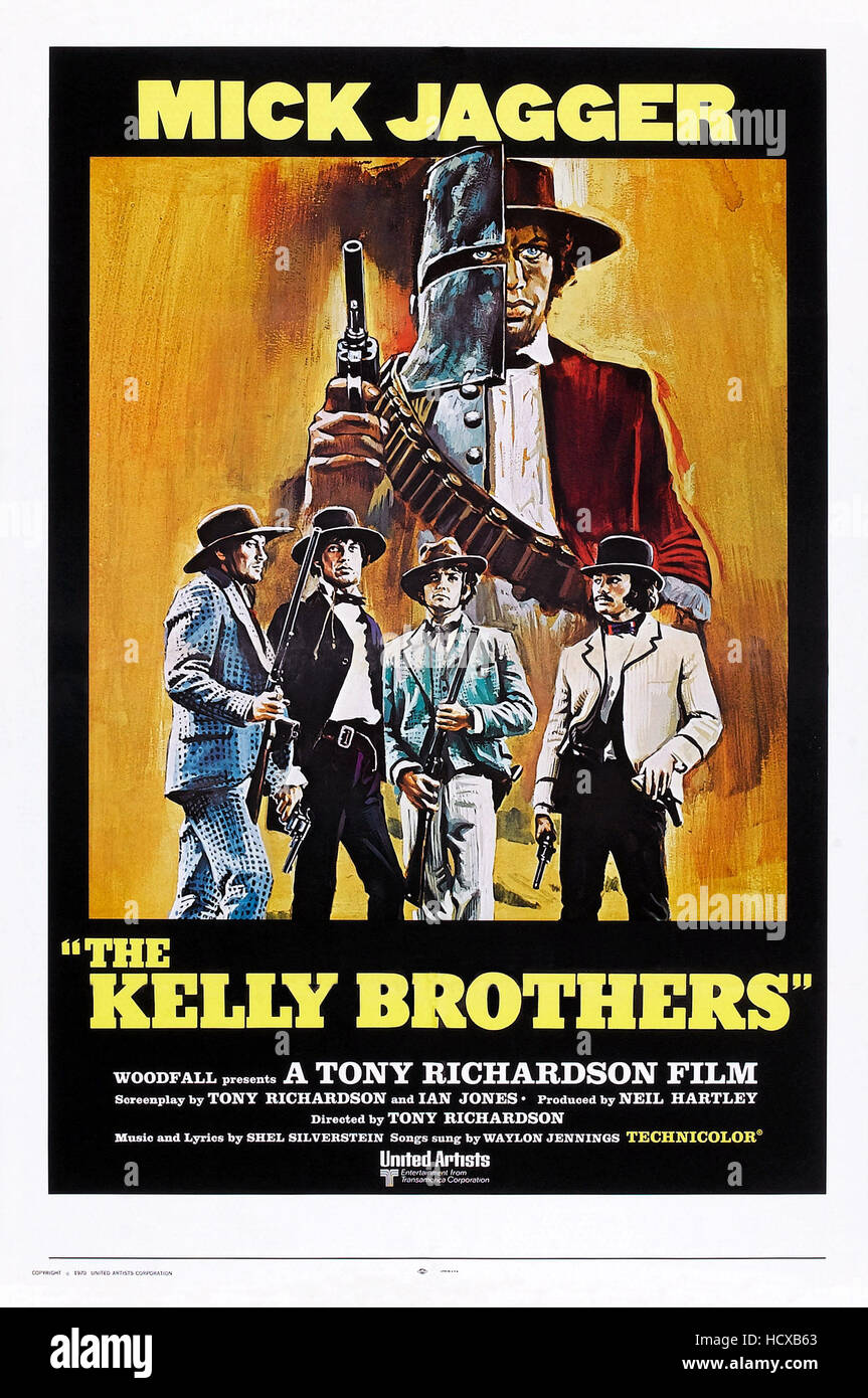 NED KELLY, (aka THE KELLY BROTHERS), US poster art, Mick Jagger (top ...