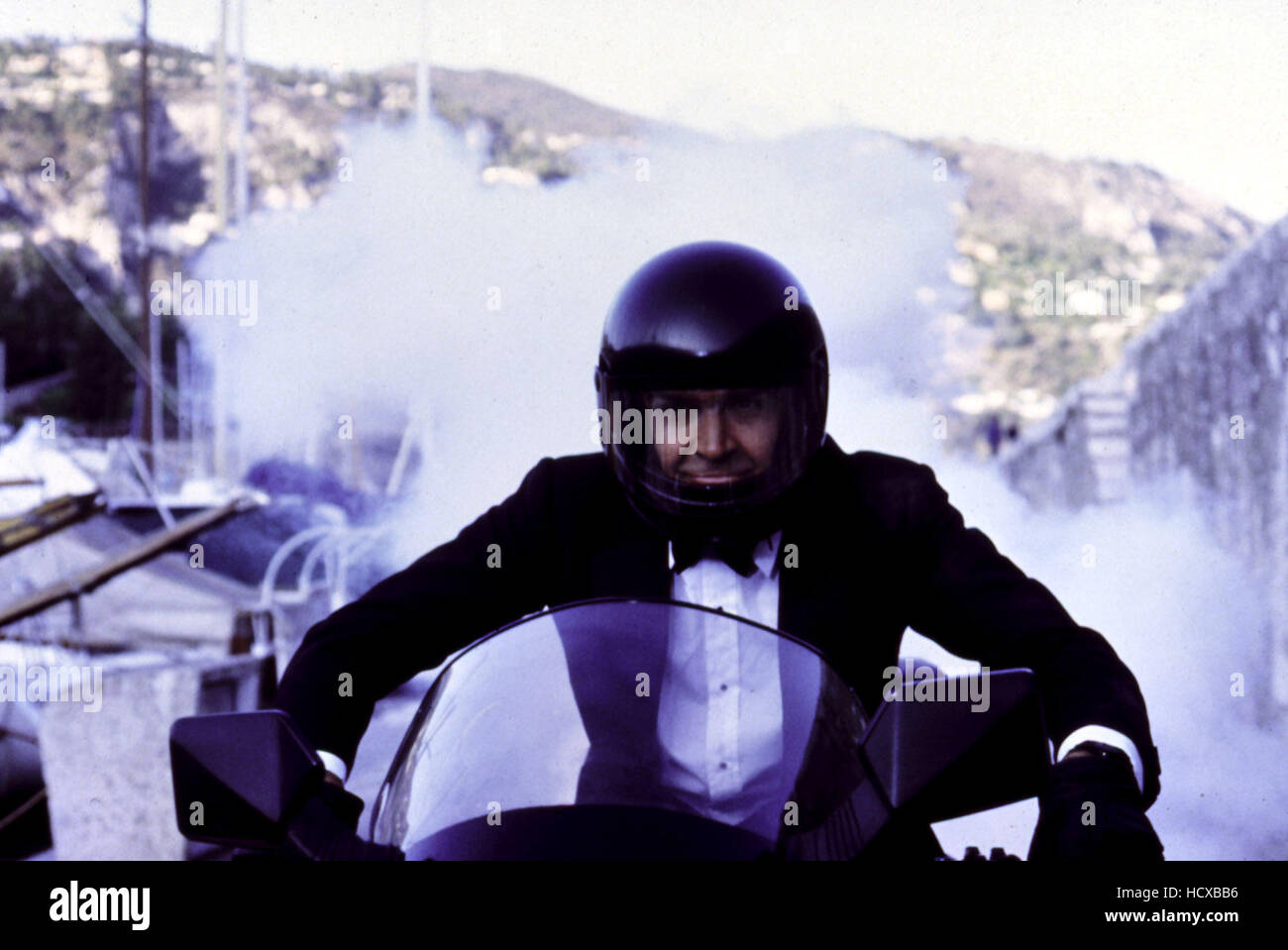 NEVER SAY NEVER AGAIN, Sean Connery, 1983, motorcycle Stock Photo - Alamy