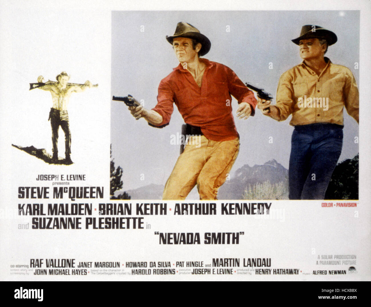 NEVADA SMITH, Steve McQueen, Brian Keith, Poster Art, 1966 Stock Photo ...