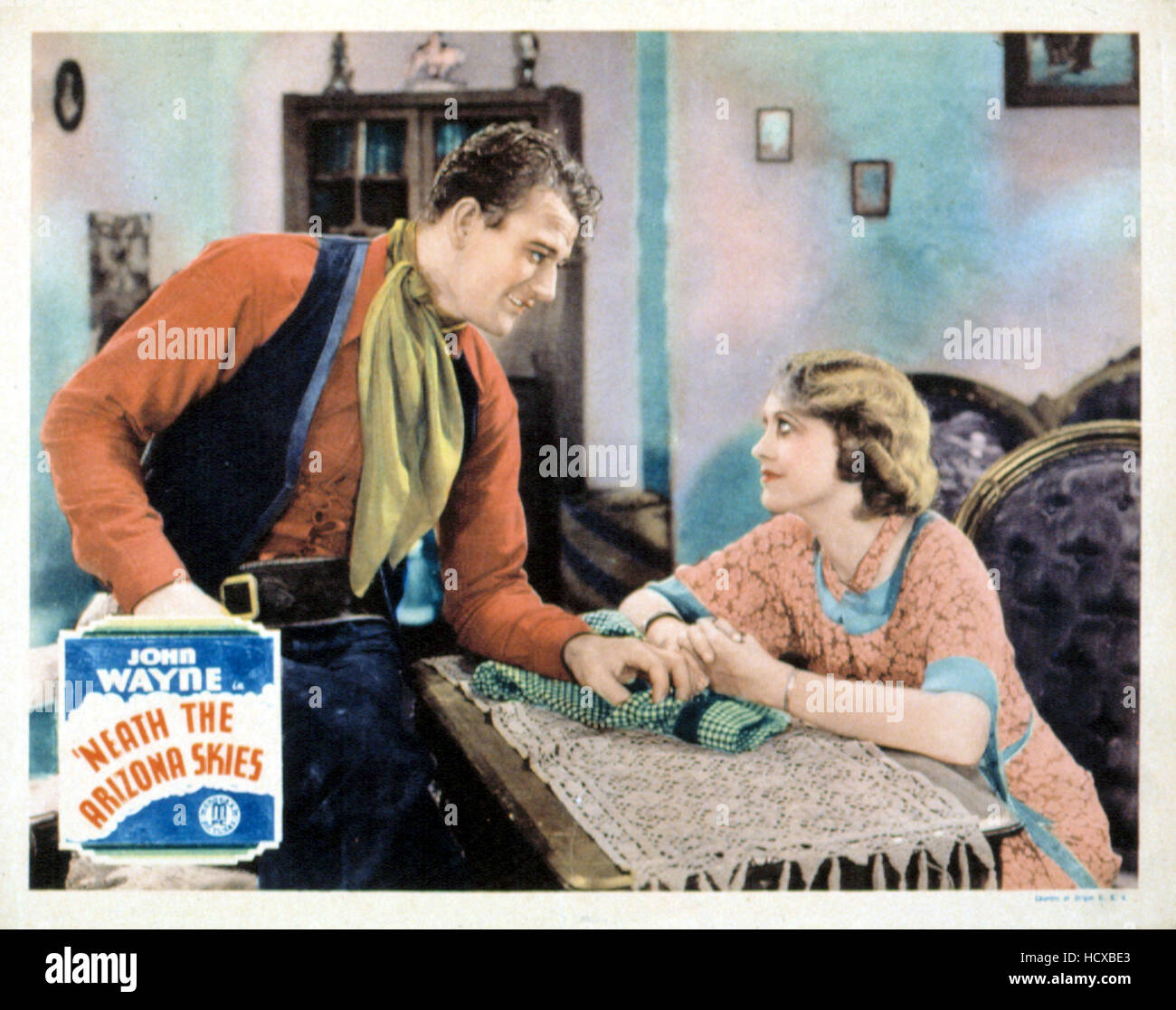 'NEATH THE ARIZONA SKIES, John Wayne, Sheila Terry, 1934 Stock Photo ...