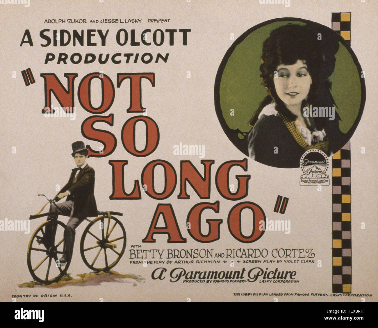 NOT SO LONG AGO, US poster, Betty Bronson (top), 1925 Stock Photo - Alamy