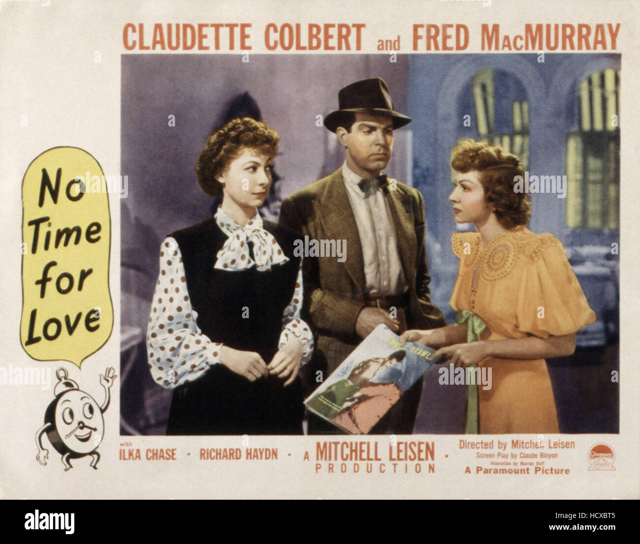 NO TIME FOR LOVE, Ilka Chase, Fred MacMurray, Claudette Colbert, 1943 ...
