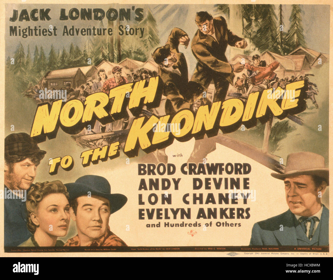 NORTH TO THE KLONDIKE, US poster, from left: Andy Devine, Evelyn Ankers ...