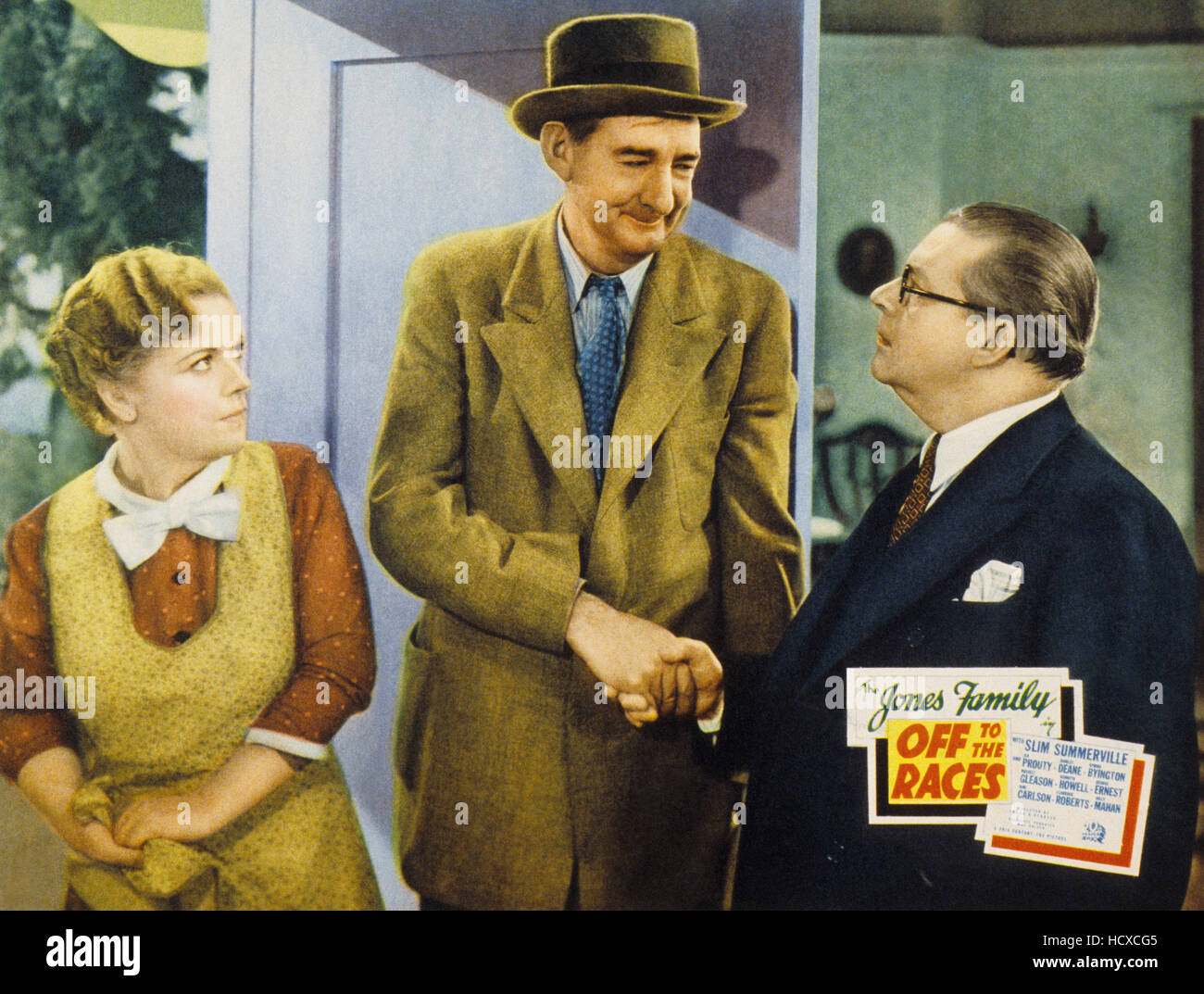 OFF TO THE RACES, from left, Spring Byington, Slim Summerville, Jed ...