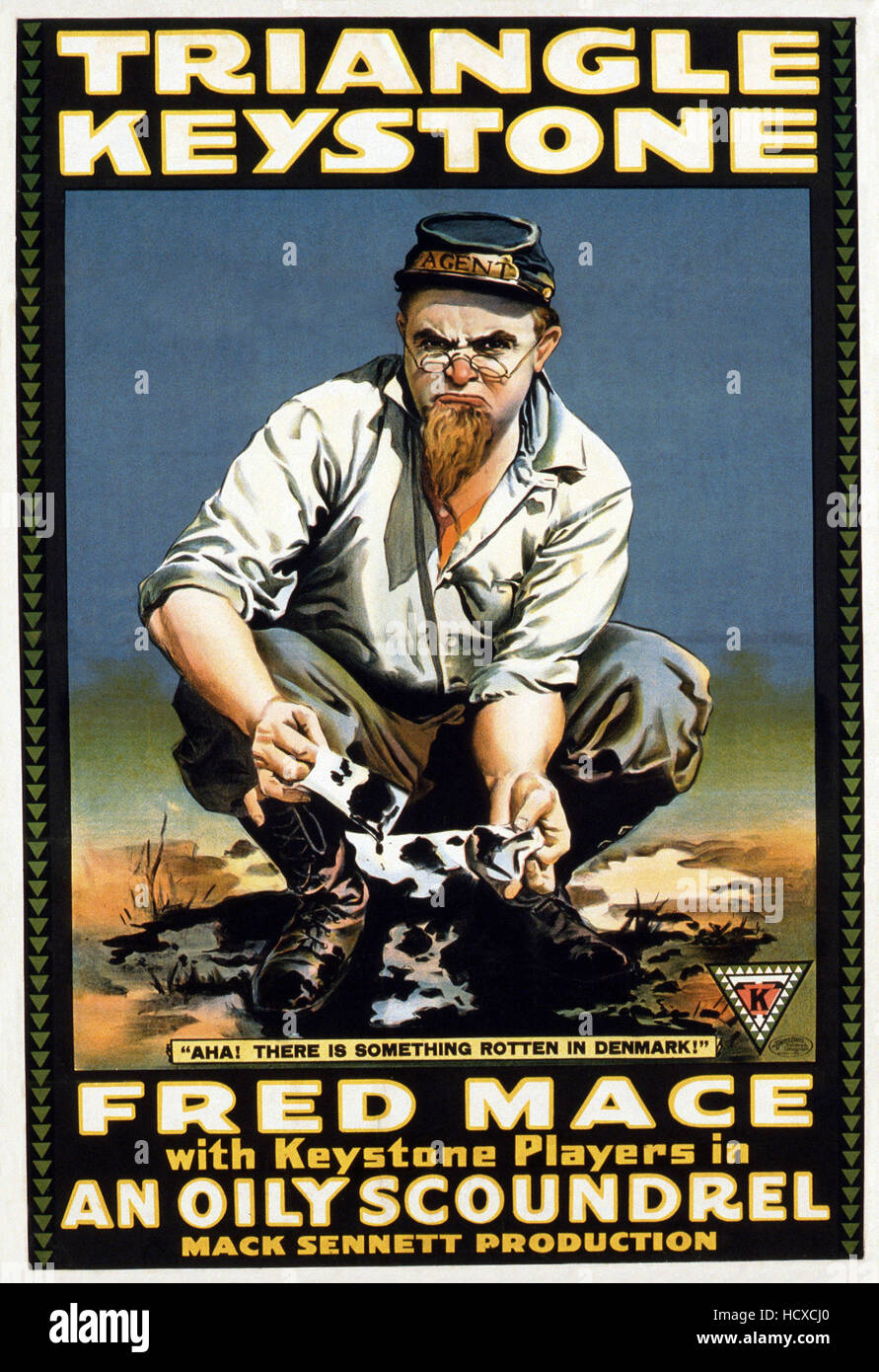AN OILY SCOUNDREL, US poster, Fred Mace, 1916 Stock Photo - Alamy