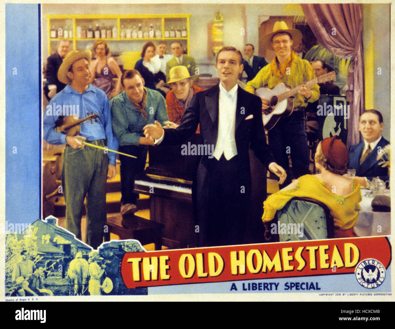 THE OLD HOMESTEAD, Sons of the Pioneers on lobbycard, 1935 Stock Photo ...