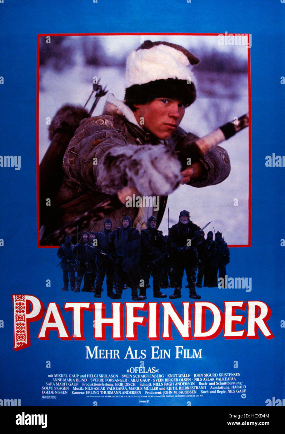 PATHFINDER, German poster, Mikkel Gaup, 1987, © Carolco Pictures ...