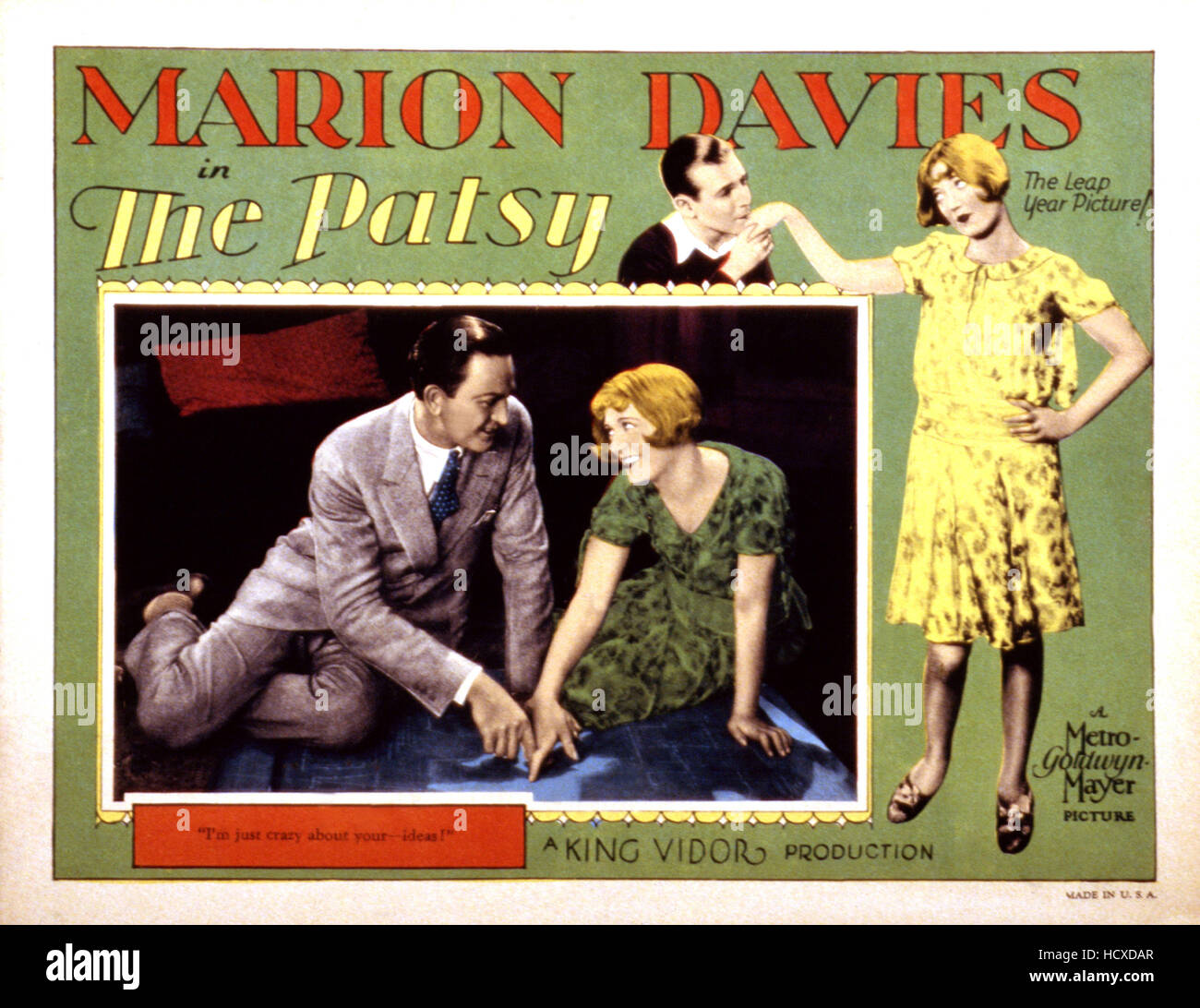 THE PATSY, Orville Caldwell, Marion Davies, Lawrence Gray, 1928 Stock ...