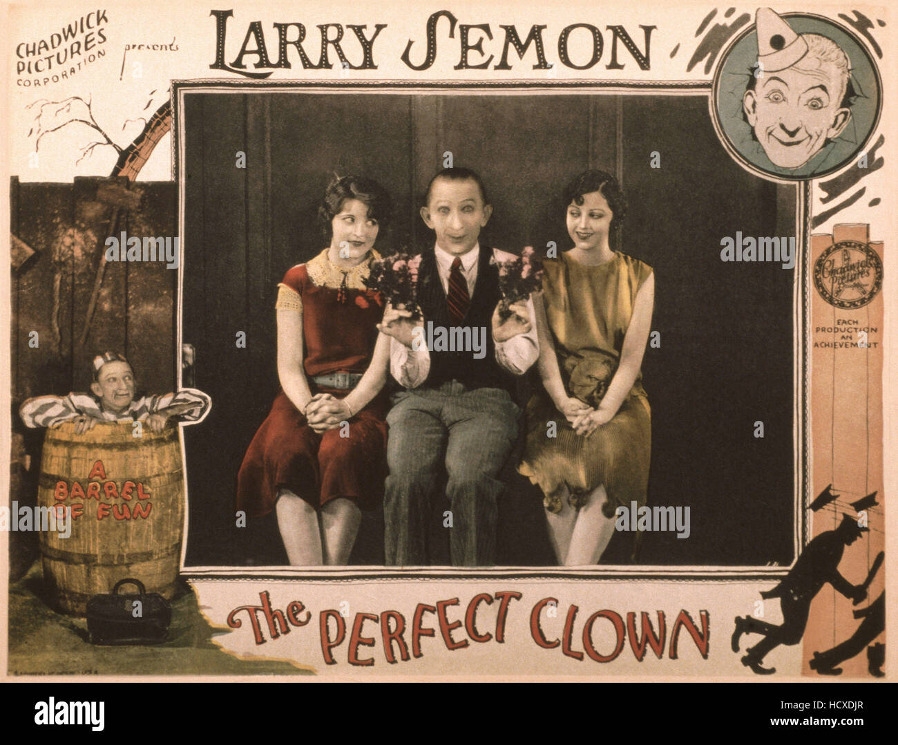 A PERFECT CLOWN, US lobbycard, from left: Dorothy Dwan, Larry Semon ...