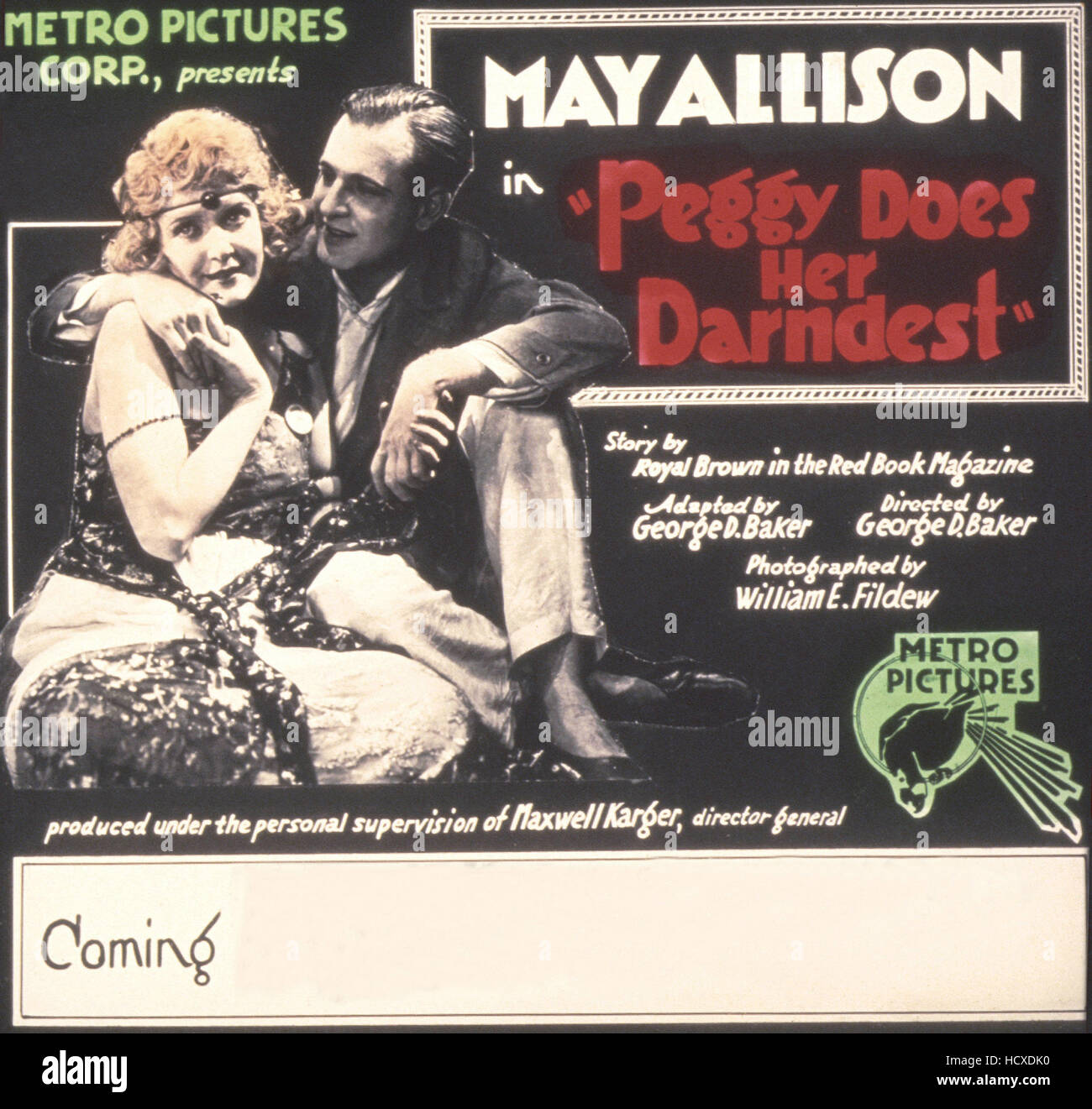 PEGGY DOES HER DARNDEST, US poster, May Allison (left), 1919 Stock ...